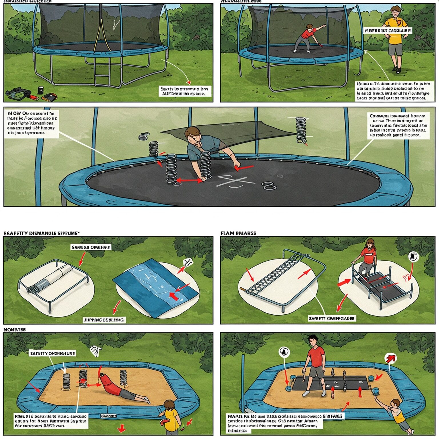 10 Simple Steps How to Take Apart a Trampoline Safely for Storage or ...